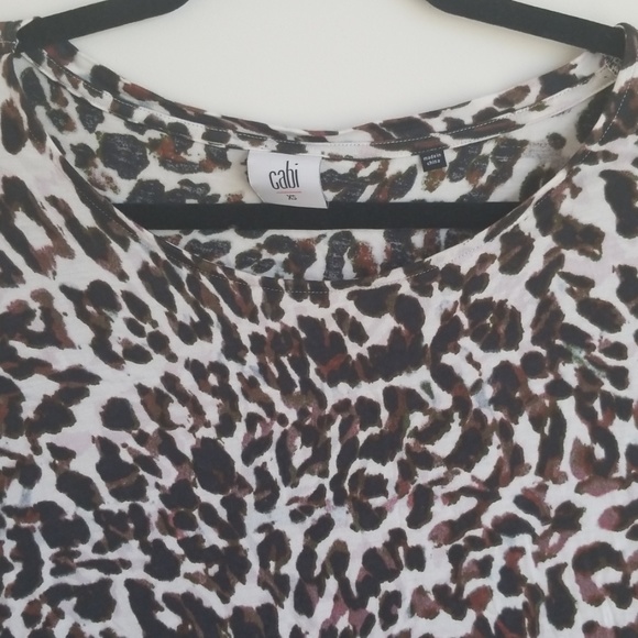 CAbi | Tops | Cabi Leopard Print Cropped Tee Style 344 | Poshmark